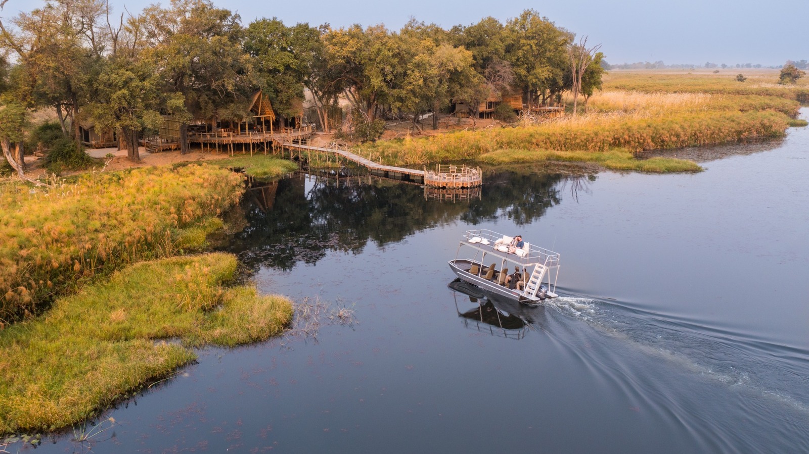 A Castaway-Chic Private Island In Botswana Offers Unique Luxury Boat ...