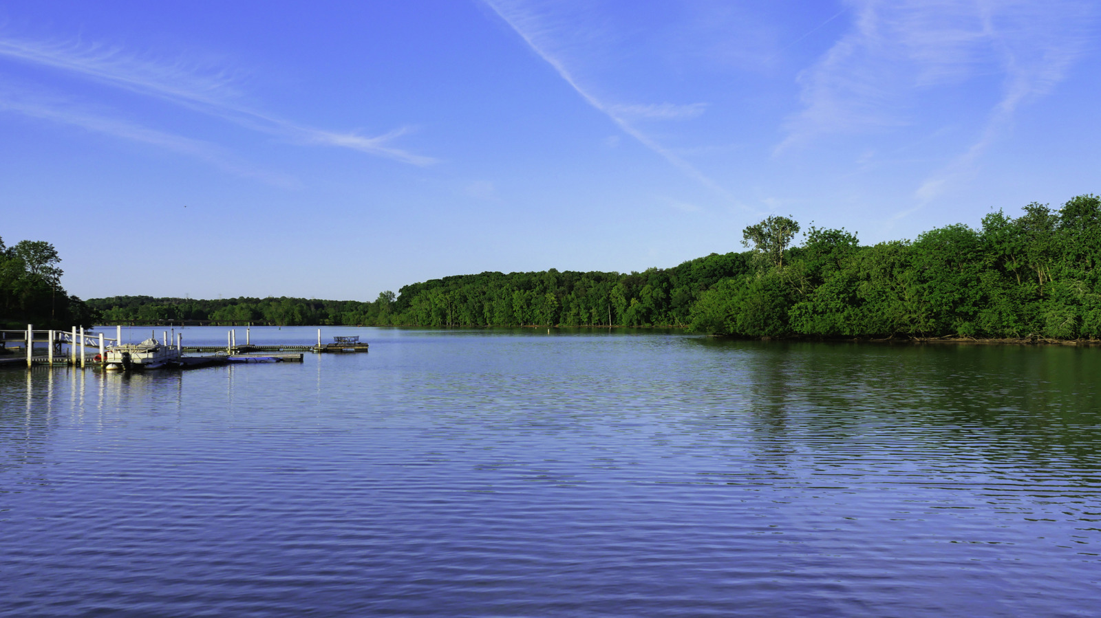 A Scenic Lake Straddling North And South Carolina Near Charlotte Is A ...