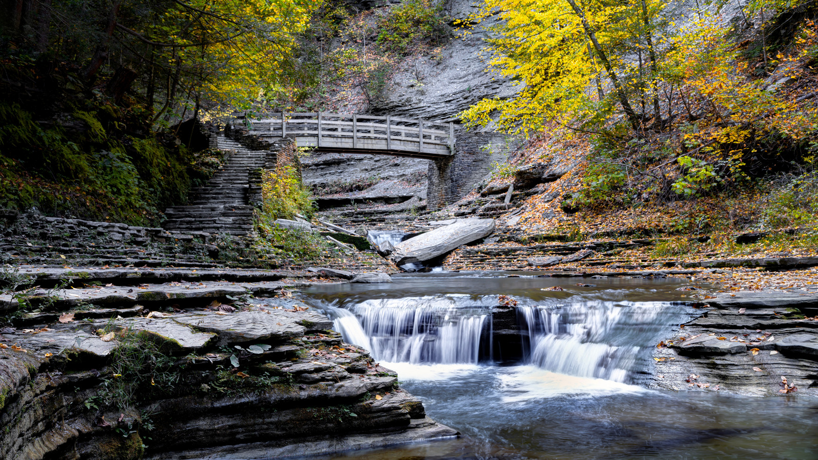 Cascading Waterfalls Thrive In New York's Secret State Park With Cliffs ...