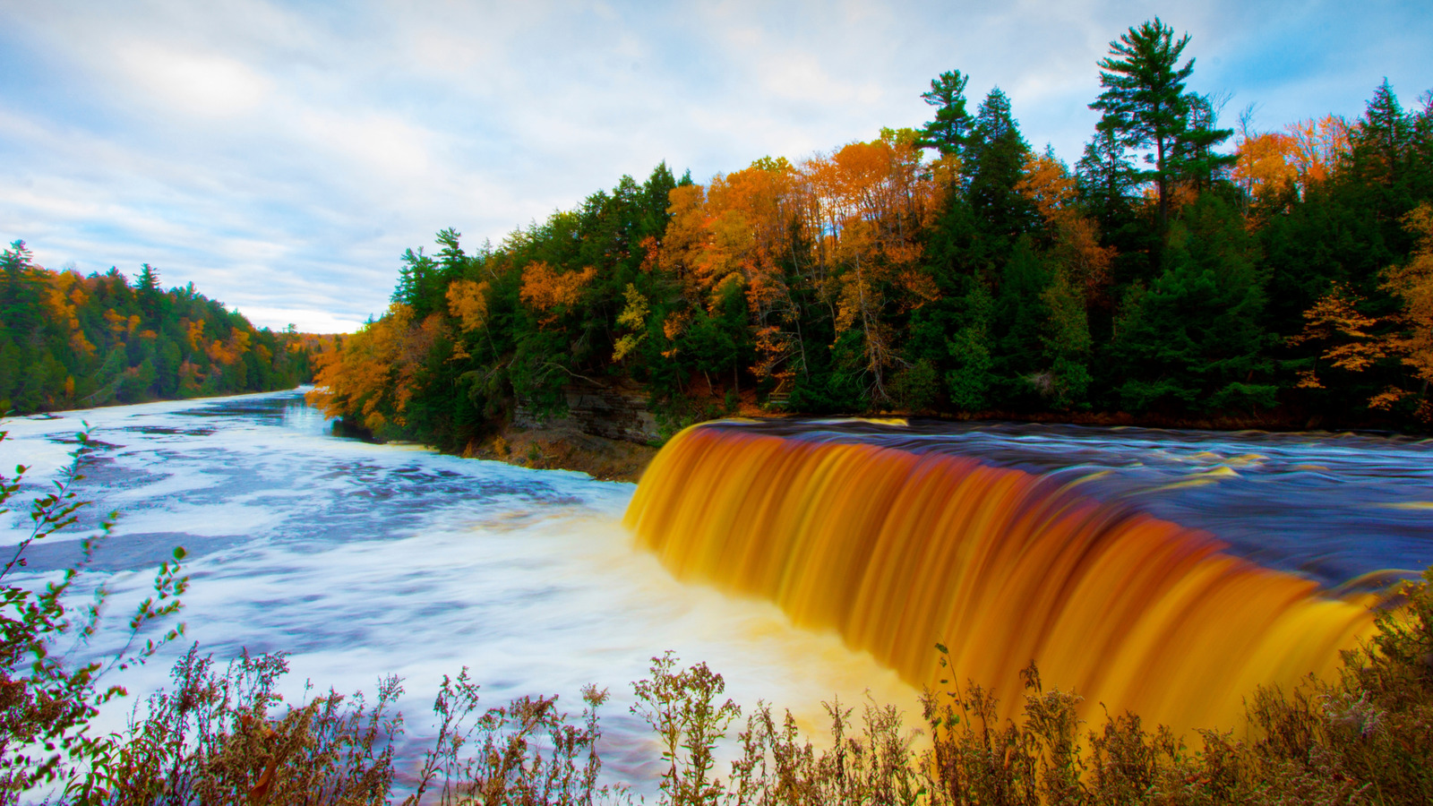 Forest Trails Lead To Thundering Falls Near This Small Michigan Town ...