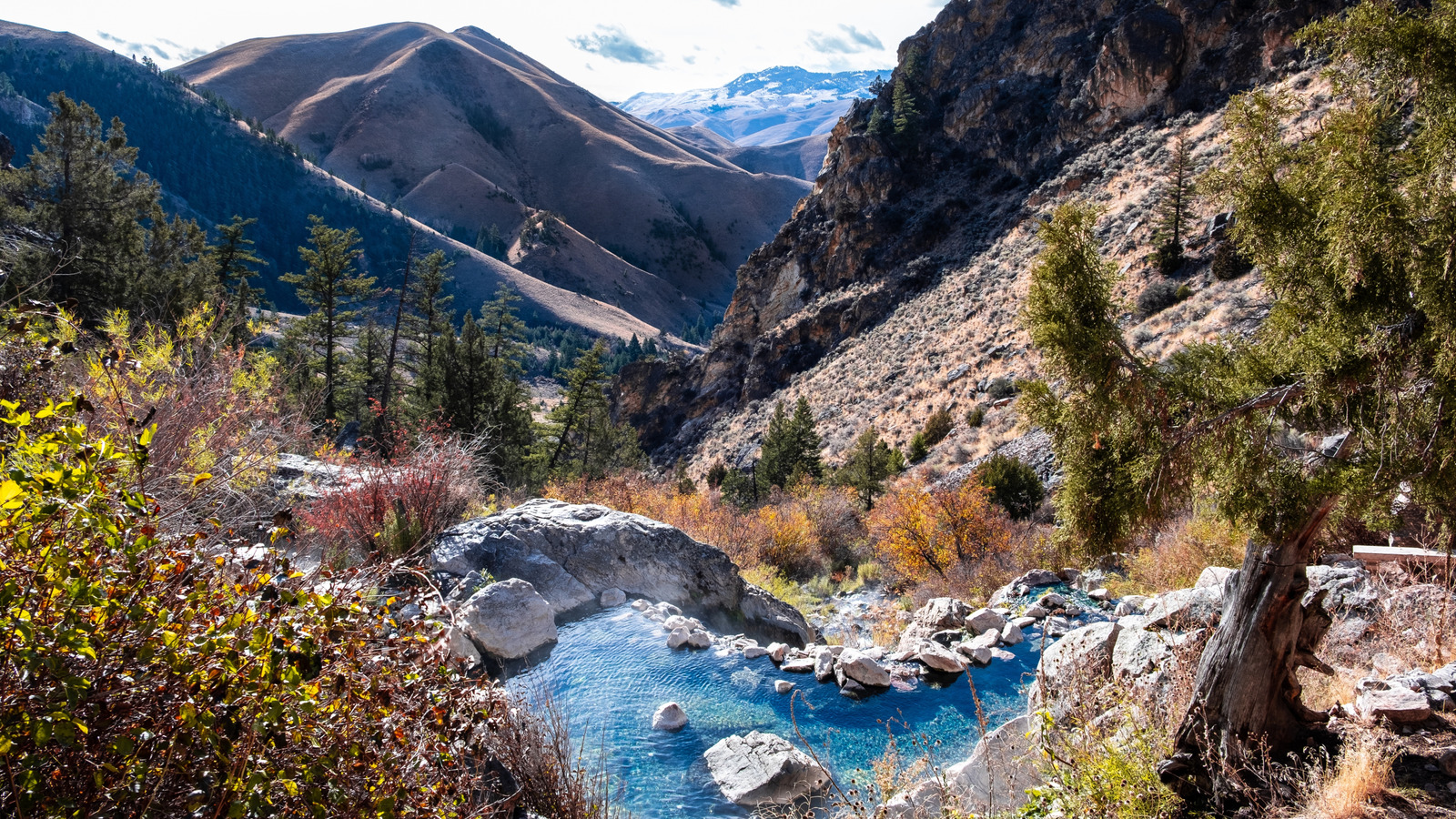 Idaho's Goldbug Hot Springs Is A Series Of Pools On A Mountain Waterfall
