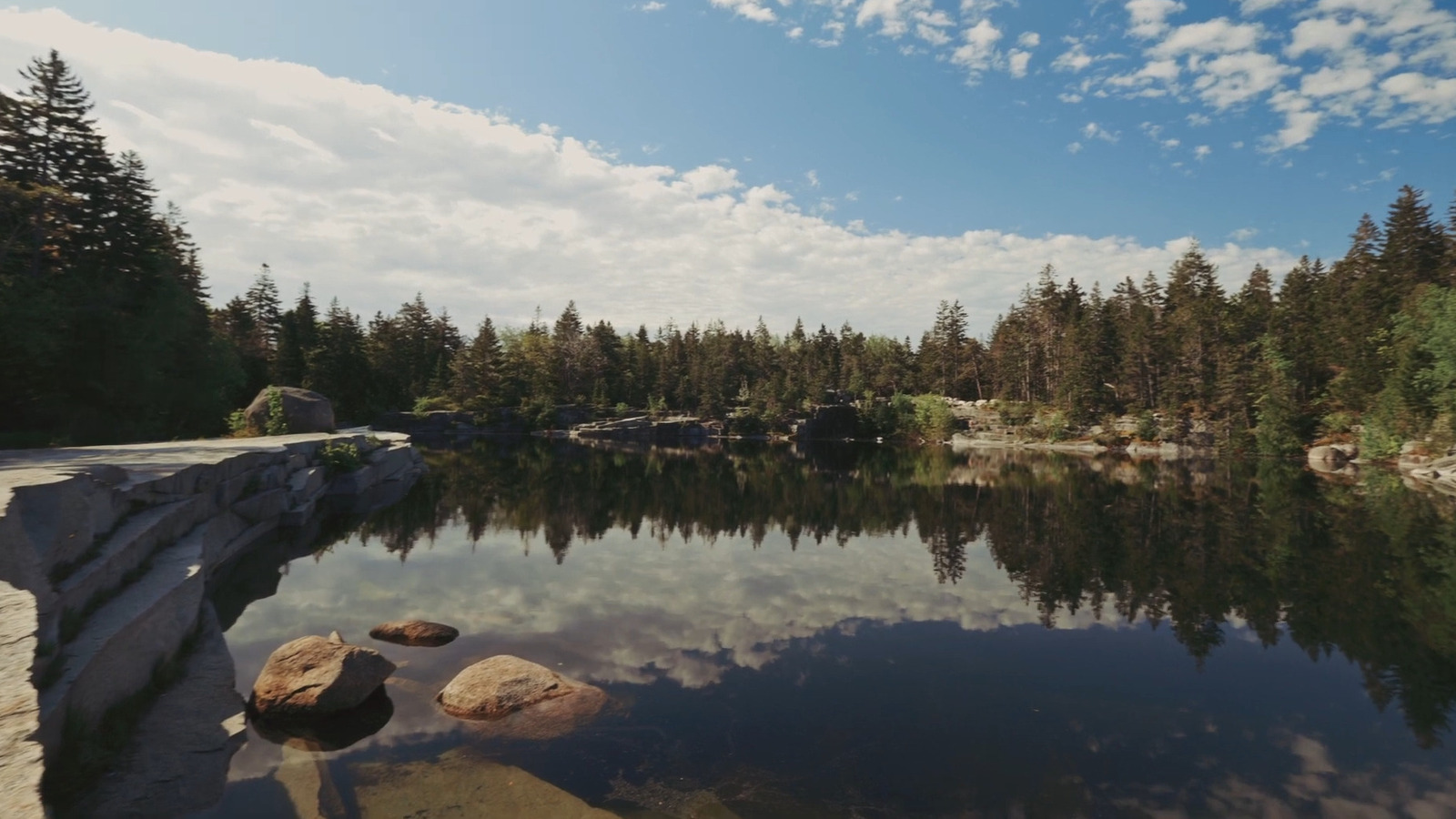 Maine's Crystal-Clear Quarry Lake Is A Hidden Island Retreat For A ...