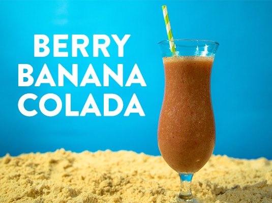 Berry Banana Colada Frozen Rum Cocktail | Islands